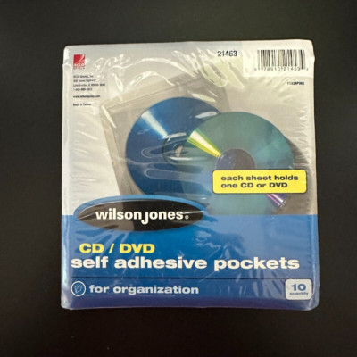 CD and DVD Pockets Clear Self-Adhesive 5" x 5" - Wilson Jones - 10 ...