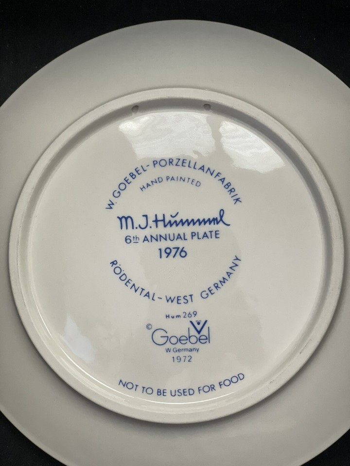 goebel hummel 6th annual plate HUM 269 "Apple Tree Girl" TMK-5 | eBay
