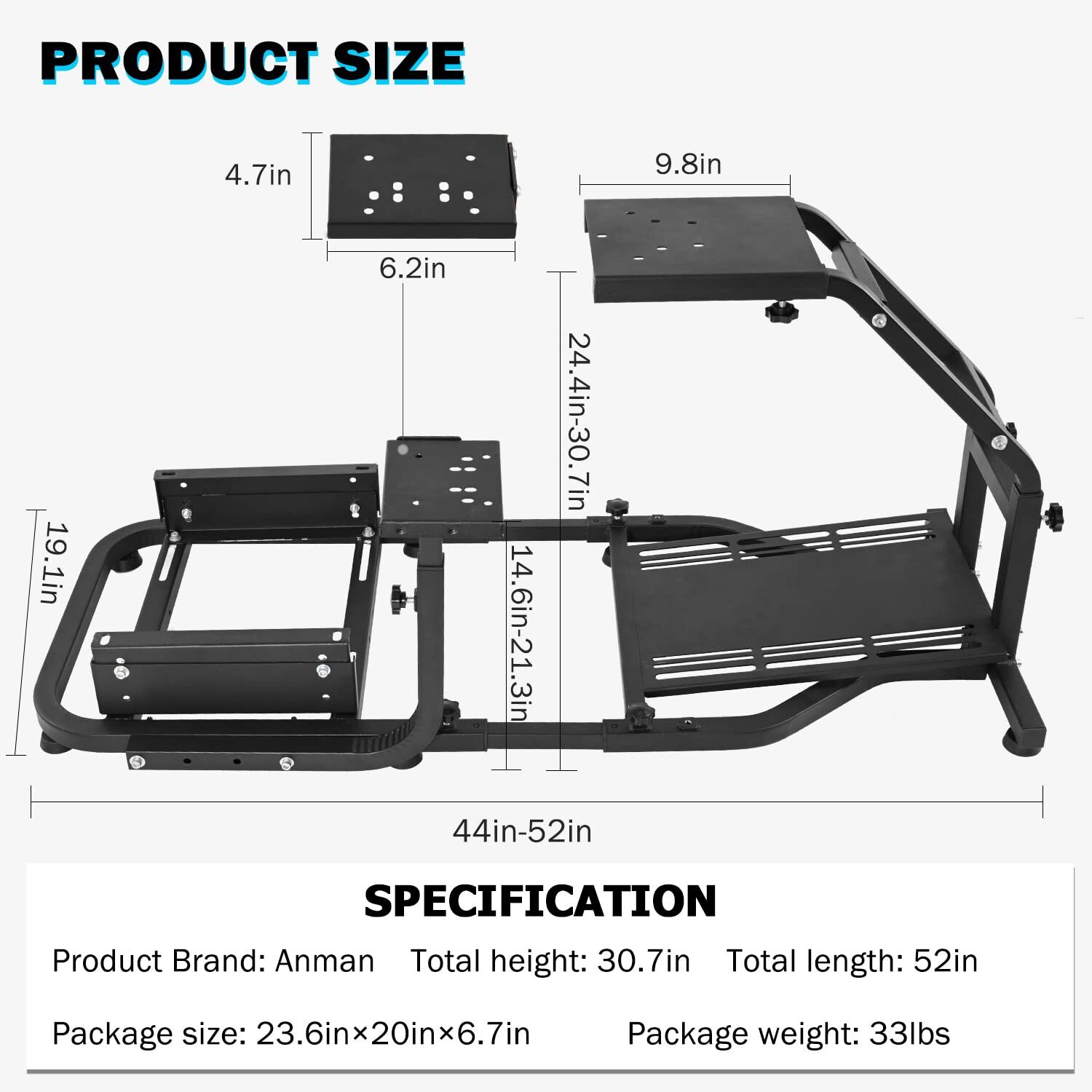 Zootopo Racing Simulator Cockpit Stand Fits for Logitech G29 G920 G923 ...