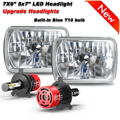 7"X6" inch Sealed Beam Headlight Conversion High/Low Beam+ 100W H4 LED ...