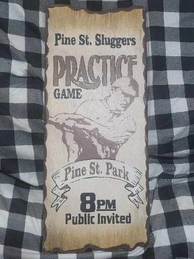 ⭐️⭐️ BASEBALL SIGN 23½” x 10” PLAY BALL MAN CAVE WOODEN - WOOD SIGN ⭐️⭐ ...