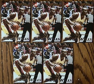 (5) 1998 Collector's Edge Impulse Gold Bonzi Wells Detroit Pistons #7 ...