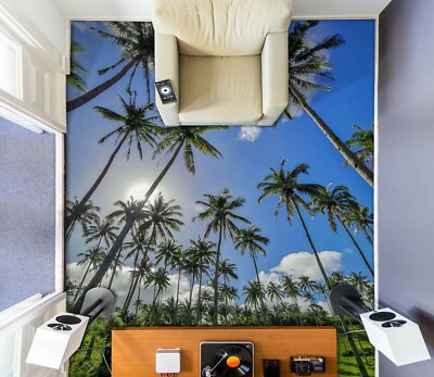 3D Coconut Tree 2019NA Floor WallPaper Murals Wallpaper Mural Print AJ ...