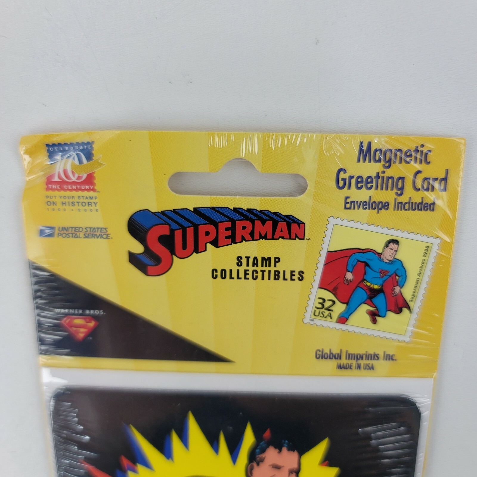 Vtg 1998 Superman Stamp Collectibles Retro Magnet Greeting Card USPS x ...