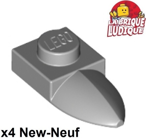 Lego 4x Plate Modified 1x1 Tooth Horizontal Gray/Light Bluish 49668 | eBay