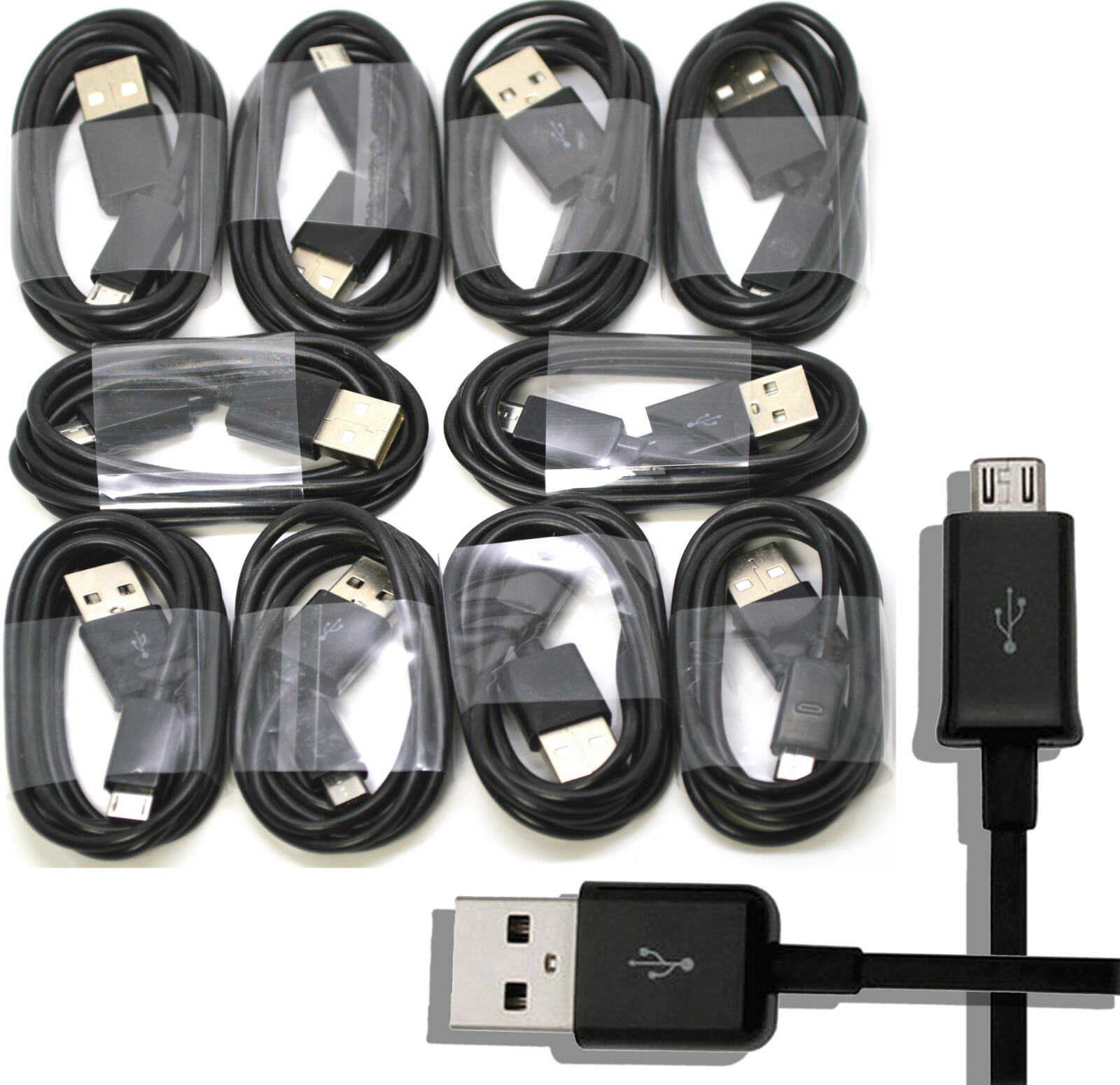 Lot 10x Micro USB data sync cable cord for Android Cell Phones ...
