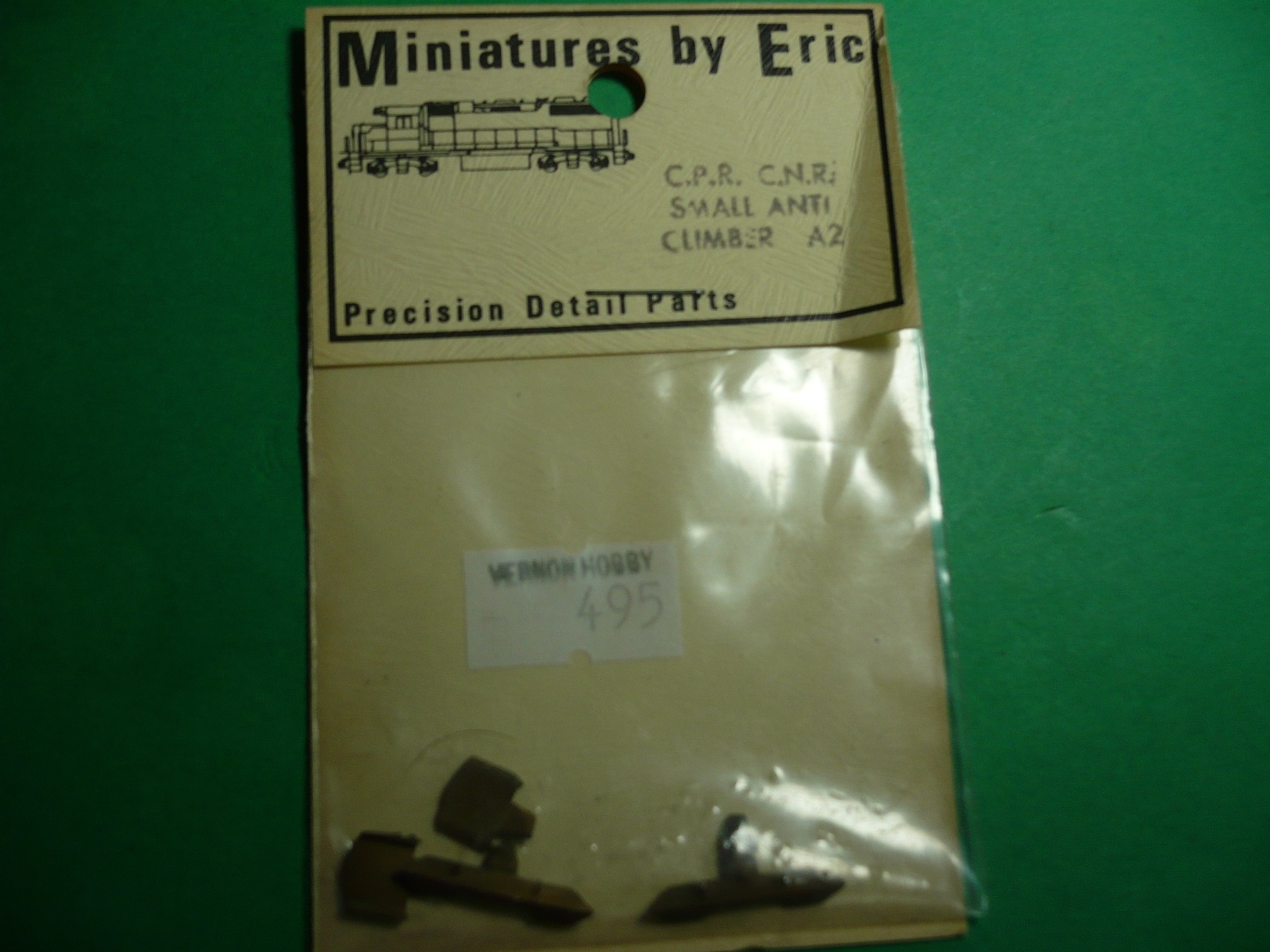 Miniatures by Eric #A2 HO, CPR & CNR small, brass anti-climbers (2) and ...