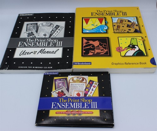 The Print Shop Ensemble III Windows 3.1 & Windows 95 W/ Manual & Reference Book | eBay