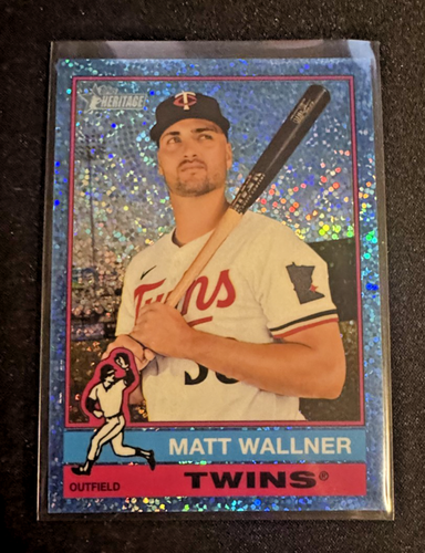 2025 Topps Heritage High Number #682 Matt Wallner Blue Sparkle ...