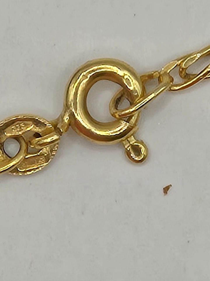 50cm 9ct yellow gold chain necklace marked makers, 375 Italy 2.90 gram ...