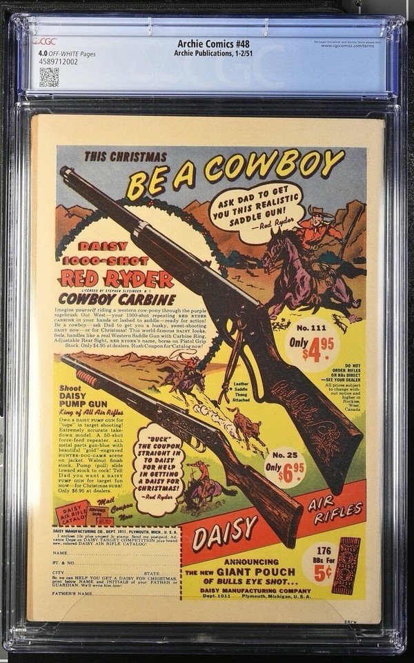 Archie Comics 48 (1951) - CGC 4.0 VG - Bob Montana spoon innuendo cover ...