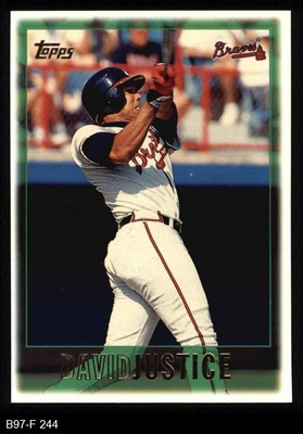 1997 Topps #244 David Justice Braves 8 - NM/MT | eBay