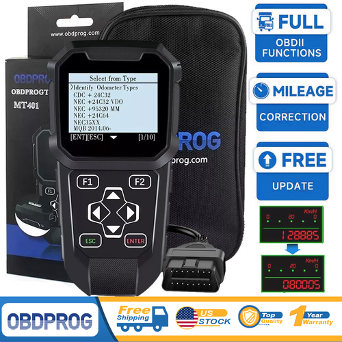 MT401 Mileage Resetter OBD2 Scanner Odometer Correction Auto Car ...