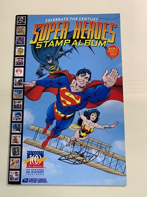 New Celebrate the Century Super Heroes Stamp Album #1 1998 DC Comics ...