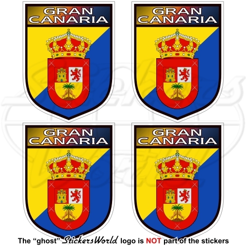 GRAN CANARIA Shield Canary Islands Spain, Islas Canarias 50mm Stickers ...