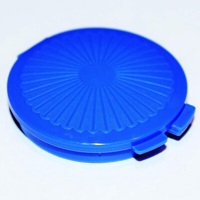 Tupperware Pill Case Clamshell Mini Round Pocket-Sized Keeper Opaque ...
