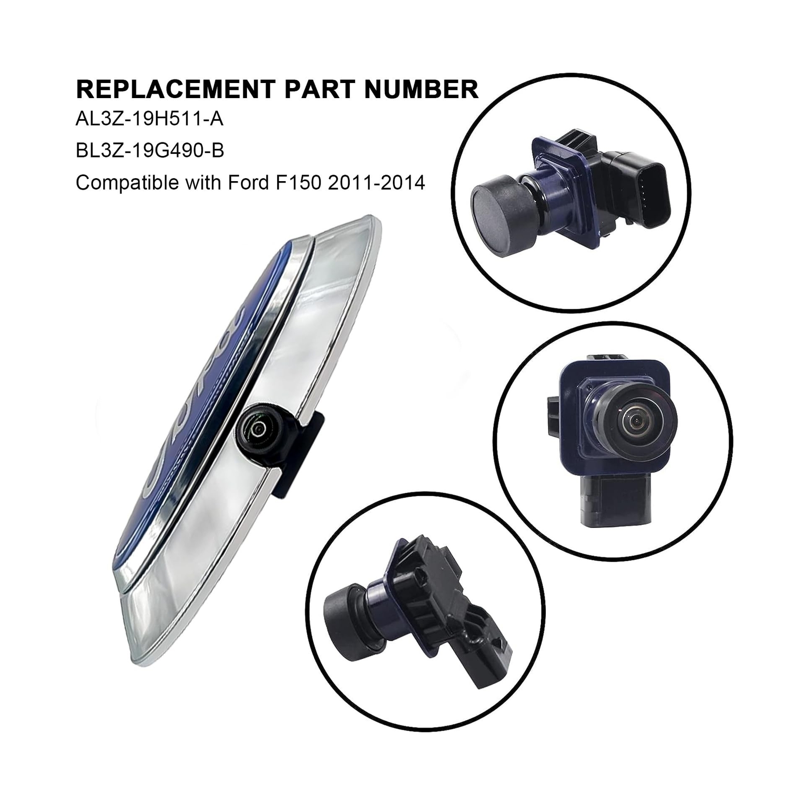 Ford Tailgate Emblem Backup Camera Rear View Backup Reverse Camera ...