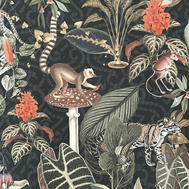 Jungle Kingdom Velvet Fabric Animal Printed Fabric Textile for Home ...