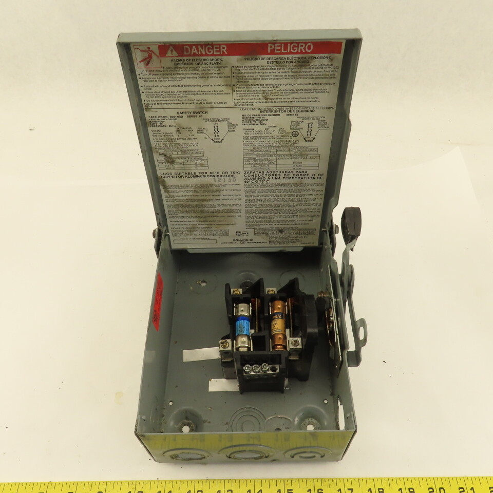 Square D D221NRB Safety Disconnect Switch 240 VAC 30A 2 Pole Fused | eBay