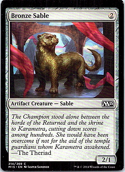 Bronze Sable Magic The Gathering 2015 Card Light Play X1 | eBay