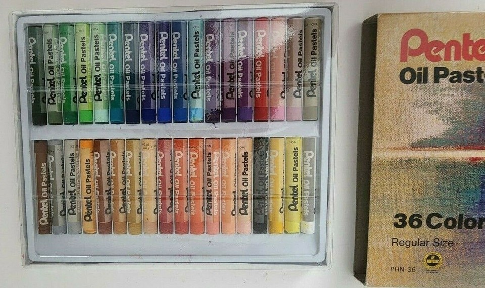 1 PACK OF PENTEL ARTS OIL PASTELS PACKAGE FOR PAPER BOARD OR CANVAS 36 ...