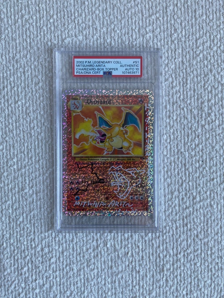 Pokemon Charizard Legendary Reverse Holo Box Topper MITSUHO ARITA PSA ...