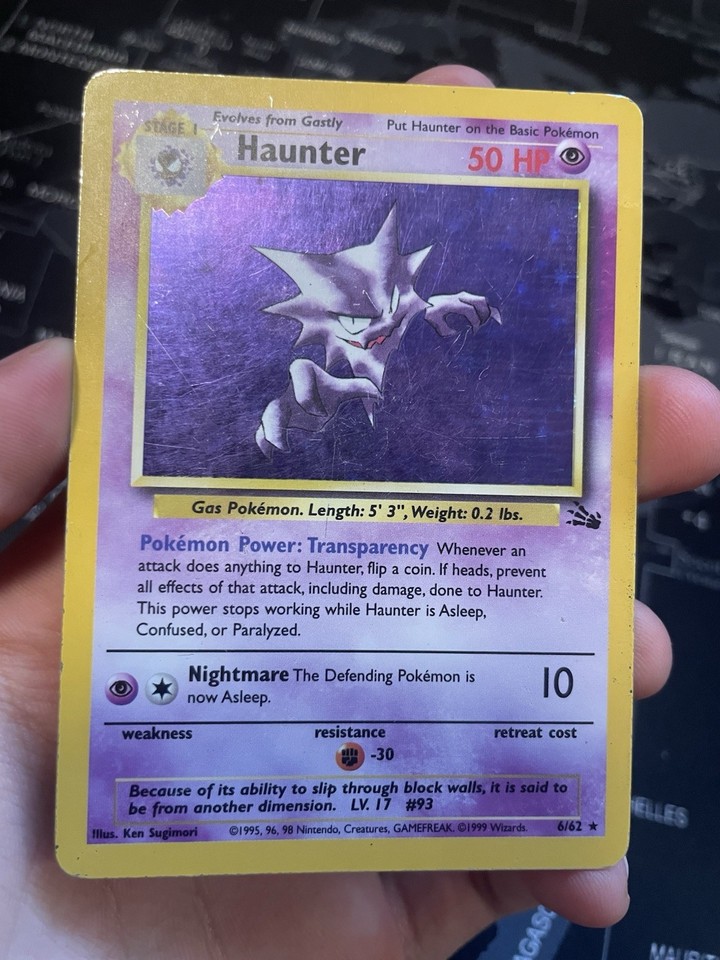 Haunter - Holo - Fossil - 1999 - #6/62 - Pokemon - Vintage - HP/MP | eBay