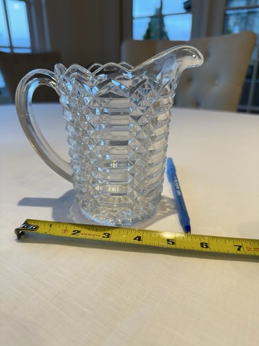 Antique Jacob’s Ladder Pressed Glass Pitcher 6” H | eBay