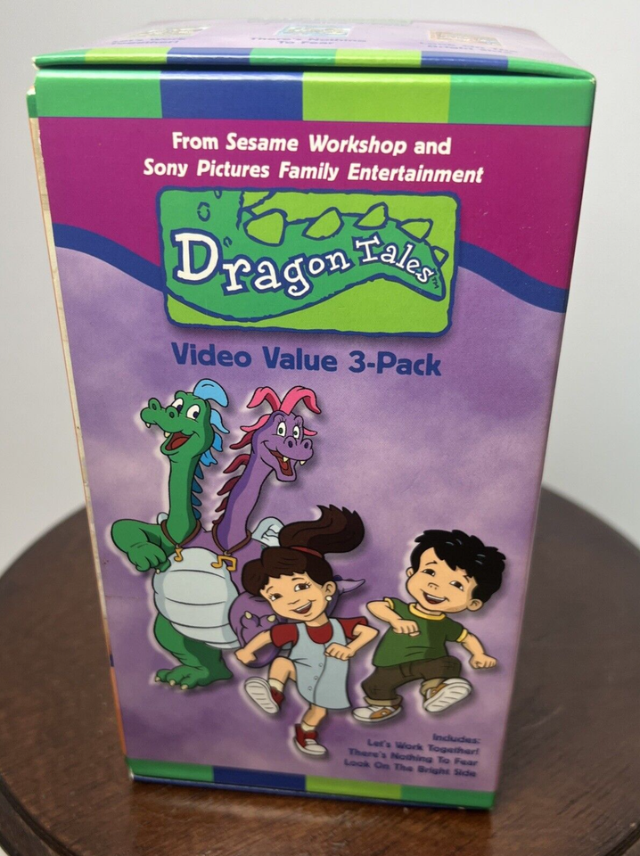 NEW 3 Pack DRAGON TALES VHS Tapes Vintage Bright Side, Fear & Work ...