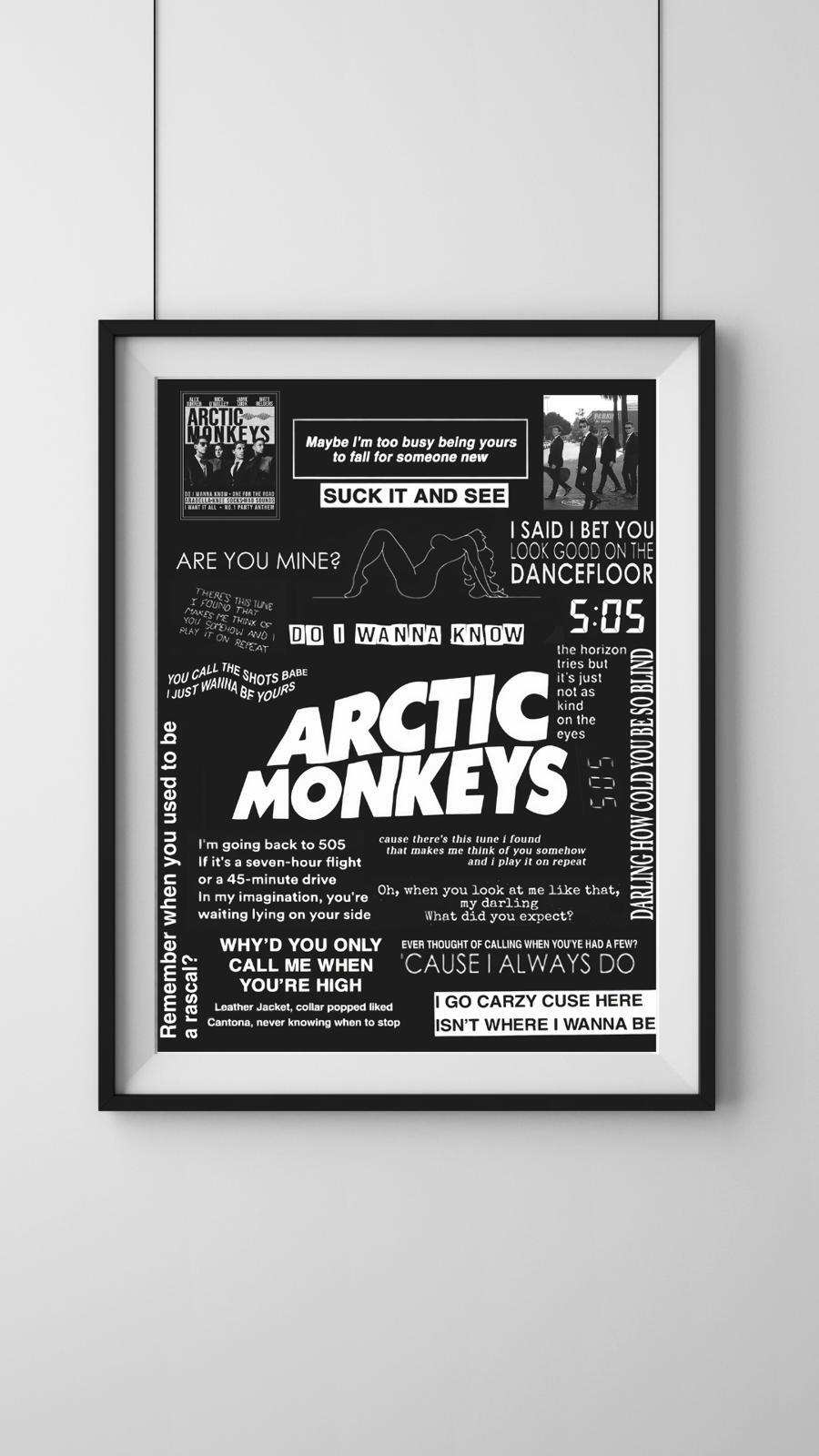 A4 size glossy poster / wall art / funky décor - Arctic Monkeys print ...