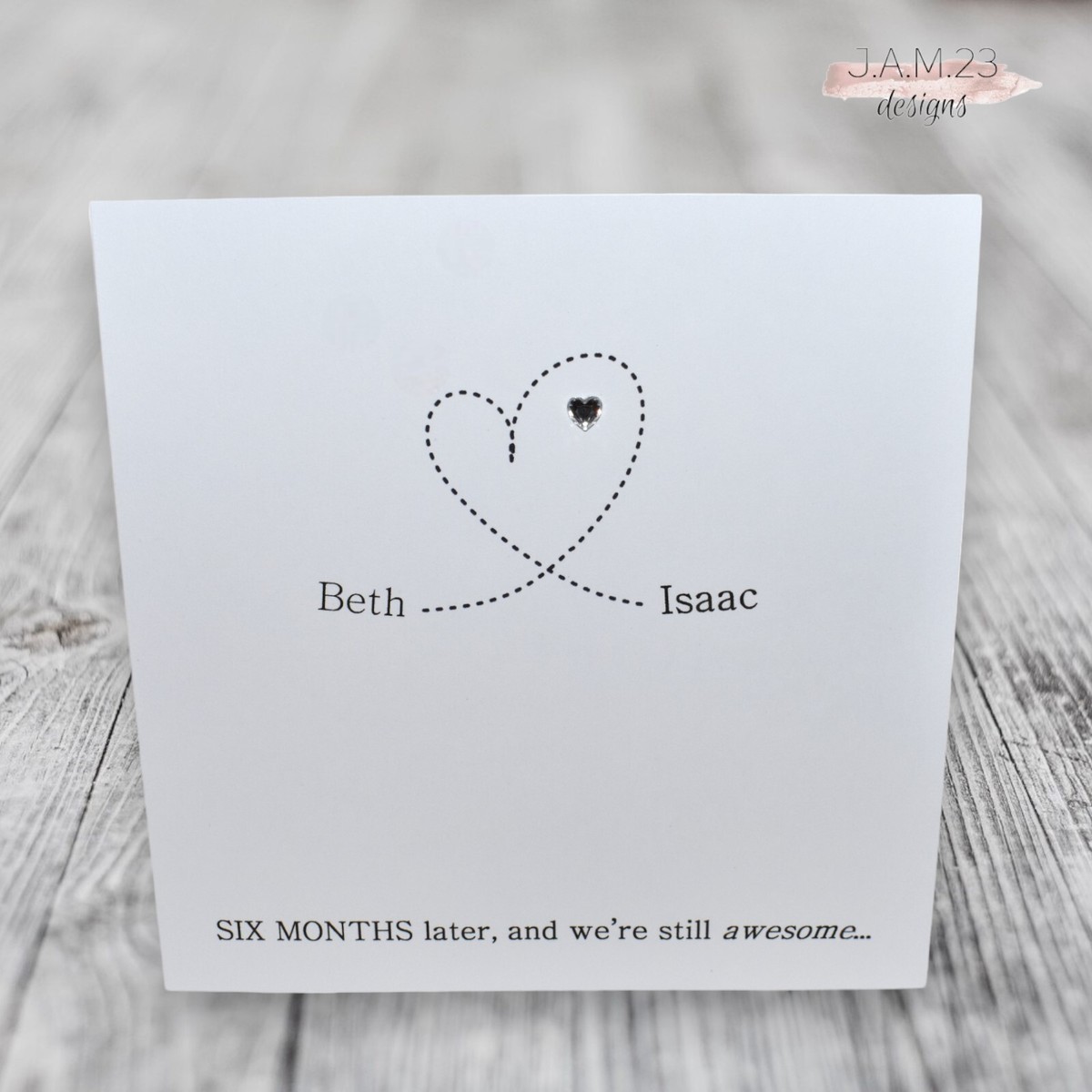 6 month wedding anniversary card | Honestweddingadvice.com