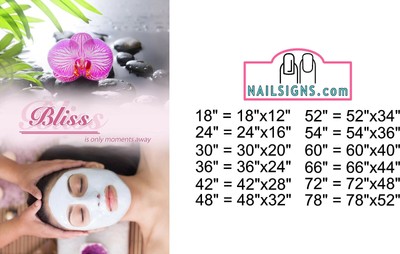 Spa 35 Perforated Mesh See Through Window Poster Sign Body Massage ad ...