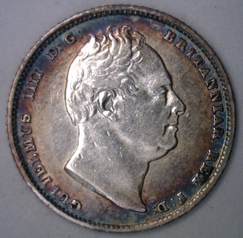 1835 Great Britain Silver Six 6 Pence Coin Extra Fine Circulated ...