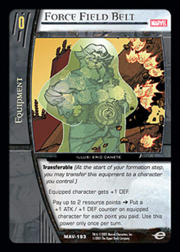 VS System: Force Field Belt [Played] Marvel The Avengers TCG CCG ...