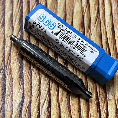 SGS Tool Co. Solid Carbide Center Drill #5 - 7/16” 60 Degree 57011 (B2 ...