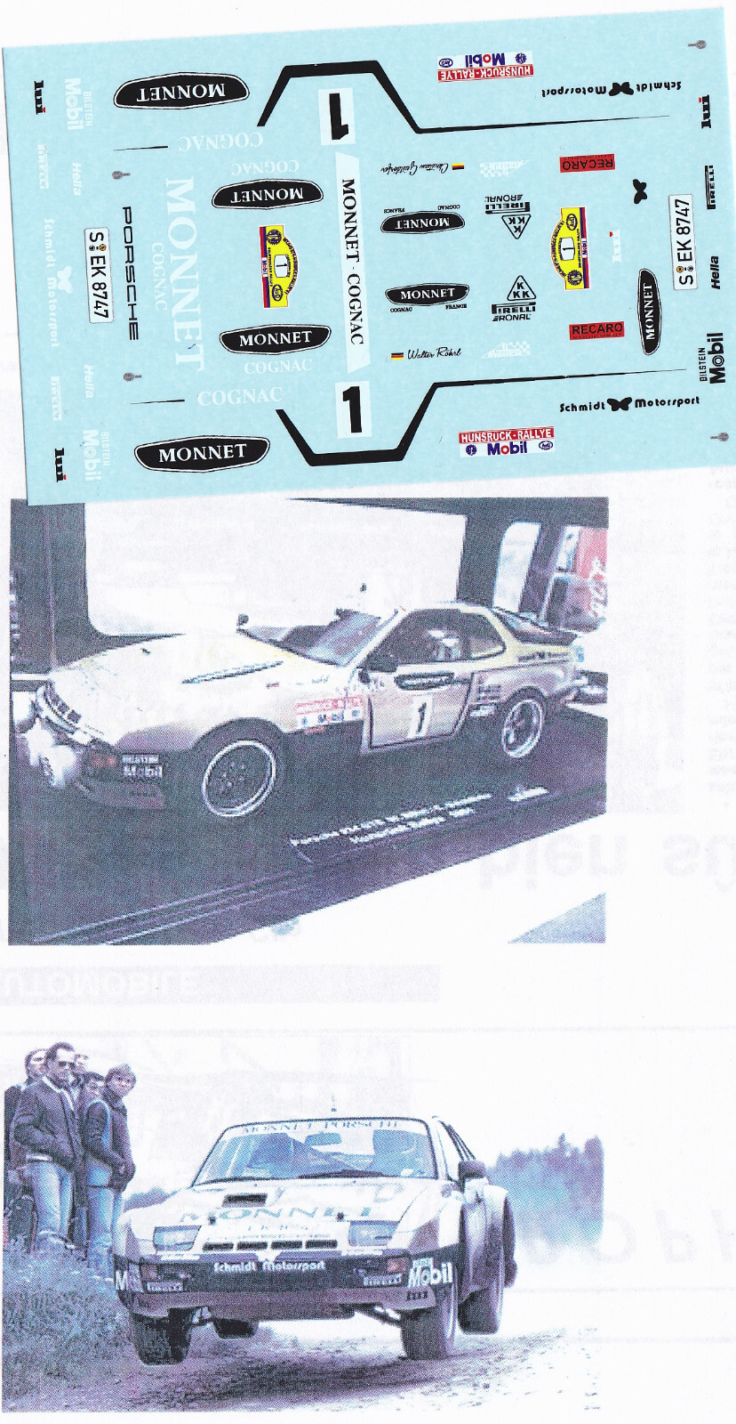 Decals 1/43 Neuf Porsche 924 GTS Monnet Rohrl Deutschland 81 Gratuit | eBay