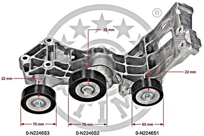 OPTIMAL V-Ribbed Belt Tensioner For MERCEDES W169 W245 04-12 2662000970 ...