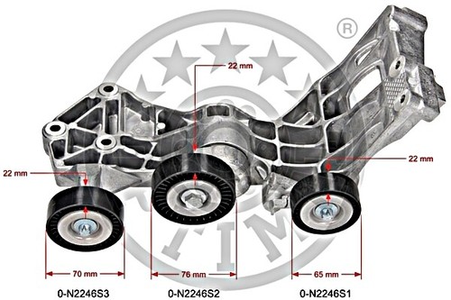 OPTIMAL V-Ribbed Belt Tensioner For MERCEDES W169 W245 04-12 2662000970 ...