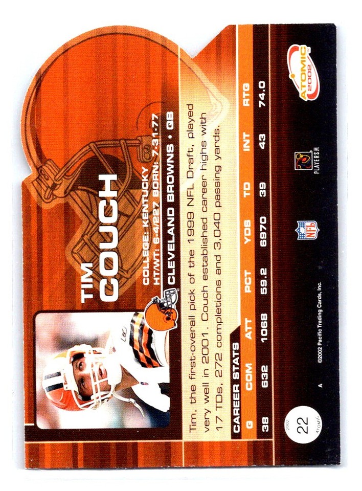 2002 Pacific Atomic #22 Tim Couch NM-M | eBay