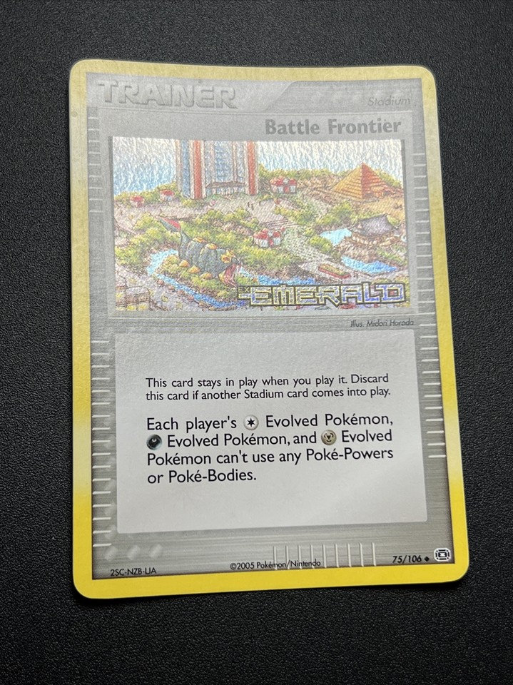 Pokemon Rare Holo Battle Frontier Trainer Stamp EX Emerald Stamped 75/ ...
