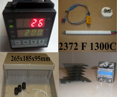 PID Temperature Controller Kiln Probe SSR Relay 40A HS ABS Box Pottery ...