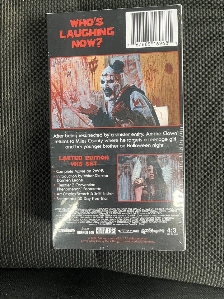 Terrifier 2 VHS Art The Clown New Sealed Walmart Exclusive | eBay