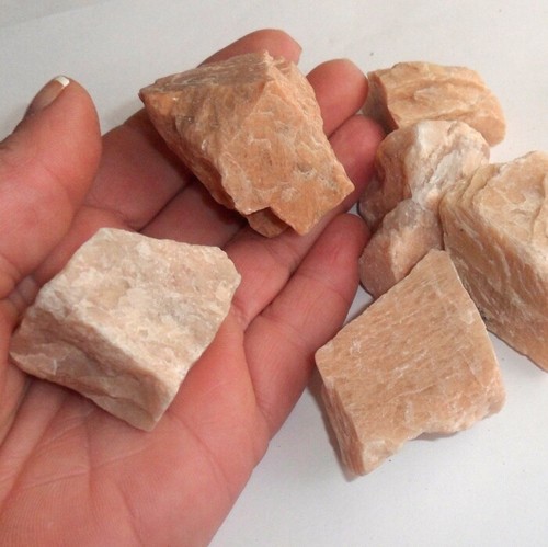 10000 Cts Natural African Pink Moonstone Rough Slabs Loose Gemstone Lot ...