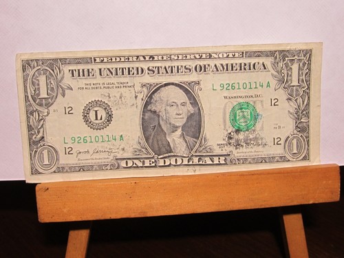 Error U. S. 2017A California Heavy Ink Stained $1 bill paper money ...