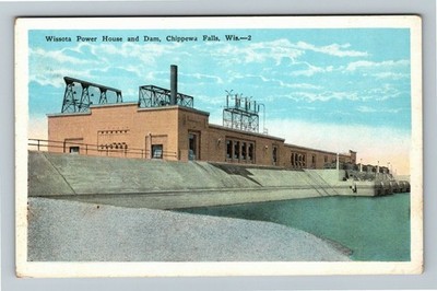 Chippewa WI, Wissota Power House And Dam, Wisconsin Vintage Postcard | eBay
