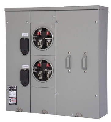 SIEMENS 400 AMP TWO 2 METER MAIN ELECTRICAL PANEL DUAL 200A WEP4212 ...