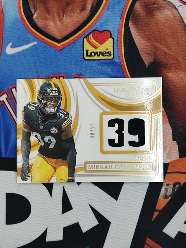 2024 Panini Immaculate Minkah Fitzpatrick Number Patch /88 Steelers ...
