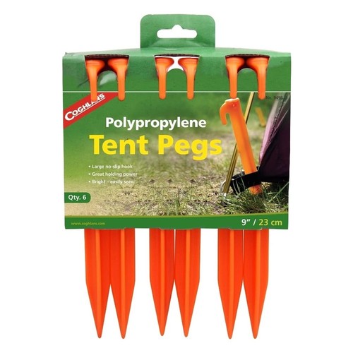 Coghlan's 9-Inch Polypropylene Tent Pegs, 6-Pack | eBay