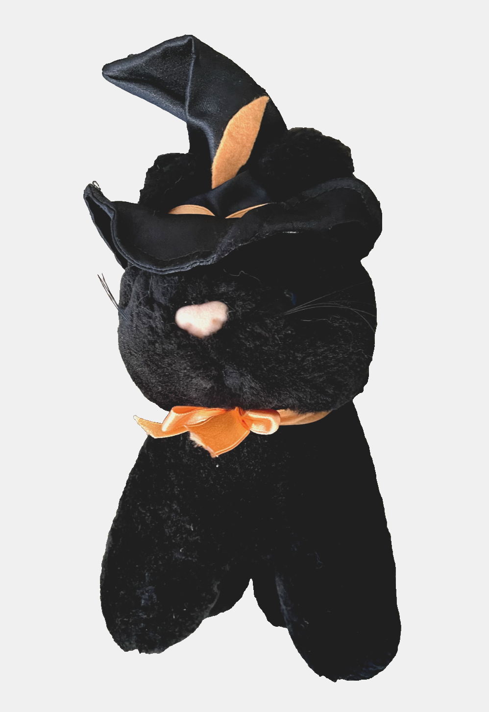 Vintage America Wego Black Blue Eyes Kitty Cat Plush Stuffed Animal 8.5 ...