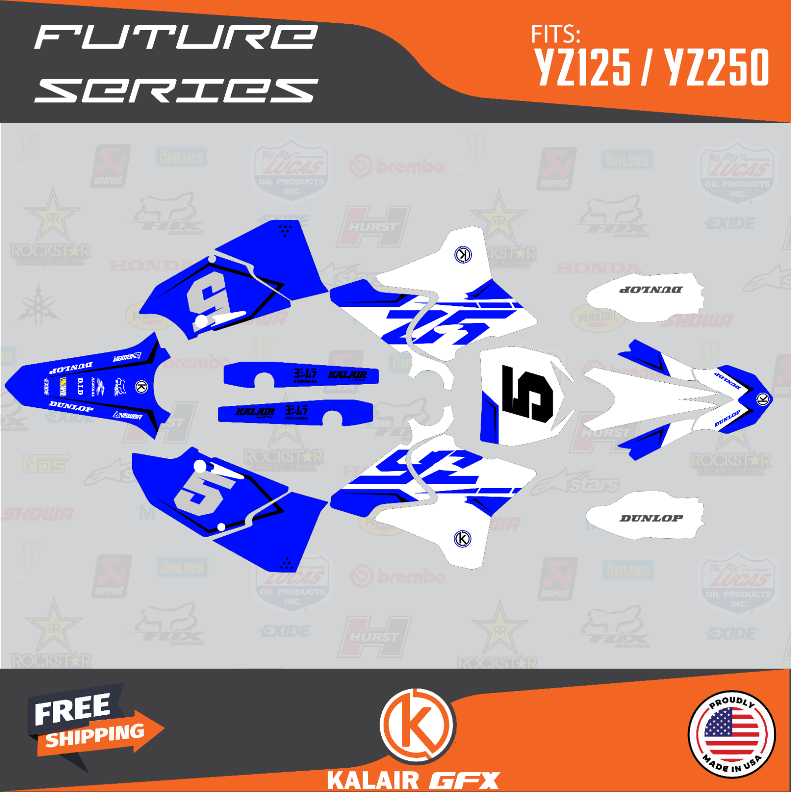 Graphics Kit for Yamaha YZ 125 250 (2015-2021) YZ125 YZ250 Future ...